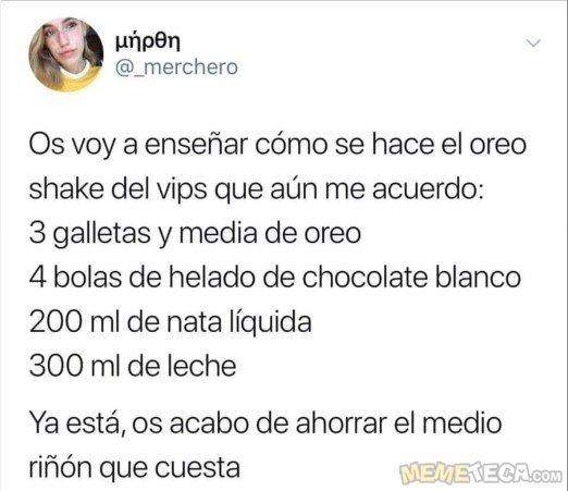 Oreo Shake | Memeteca.com